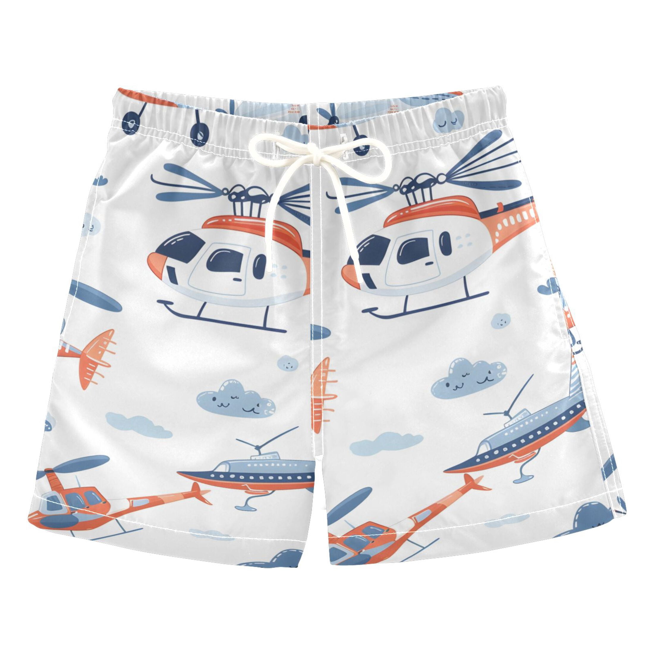 Helicopters Clouds Cartoon Cute Boys' Swim Trunks Board Shorts Beach ...