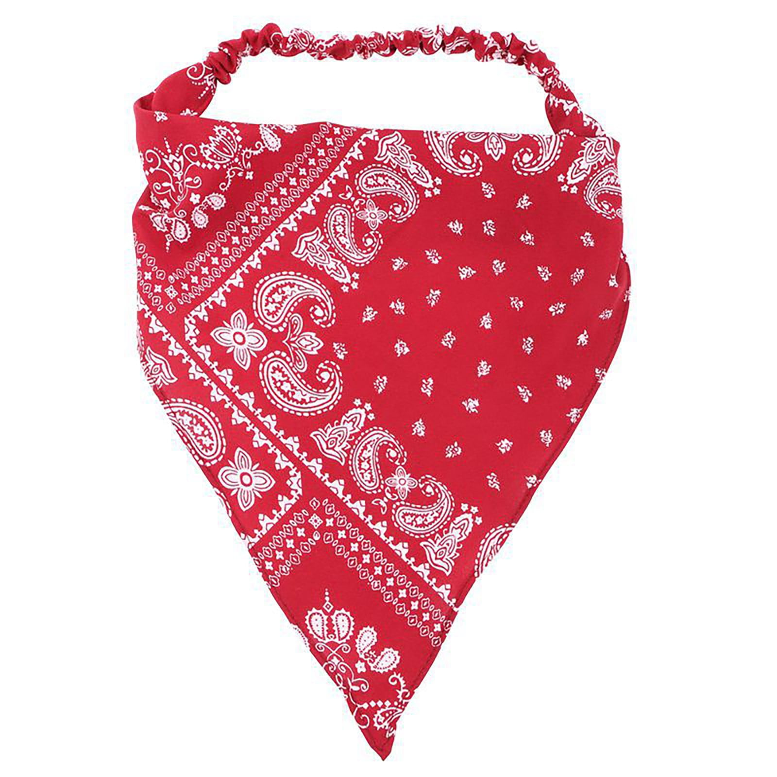 Helii Boho Triangle Head Scarf Vintage Elastic Hair Kerchief Bohemian ...
