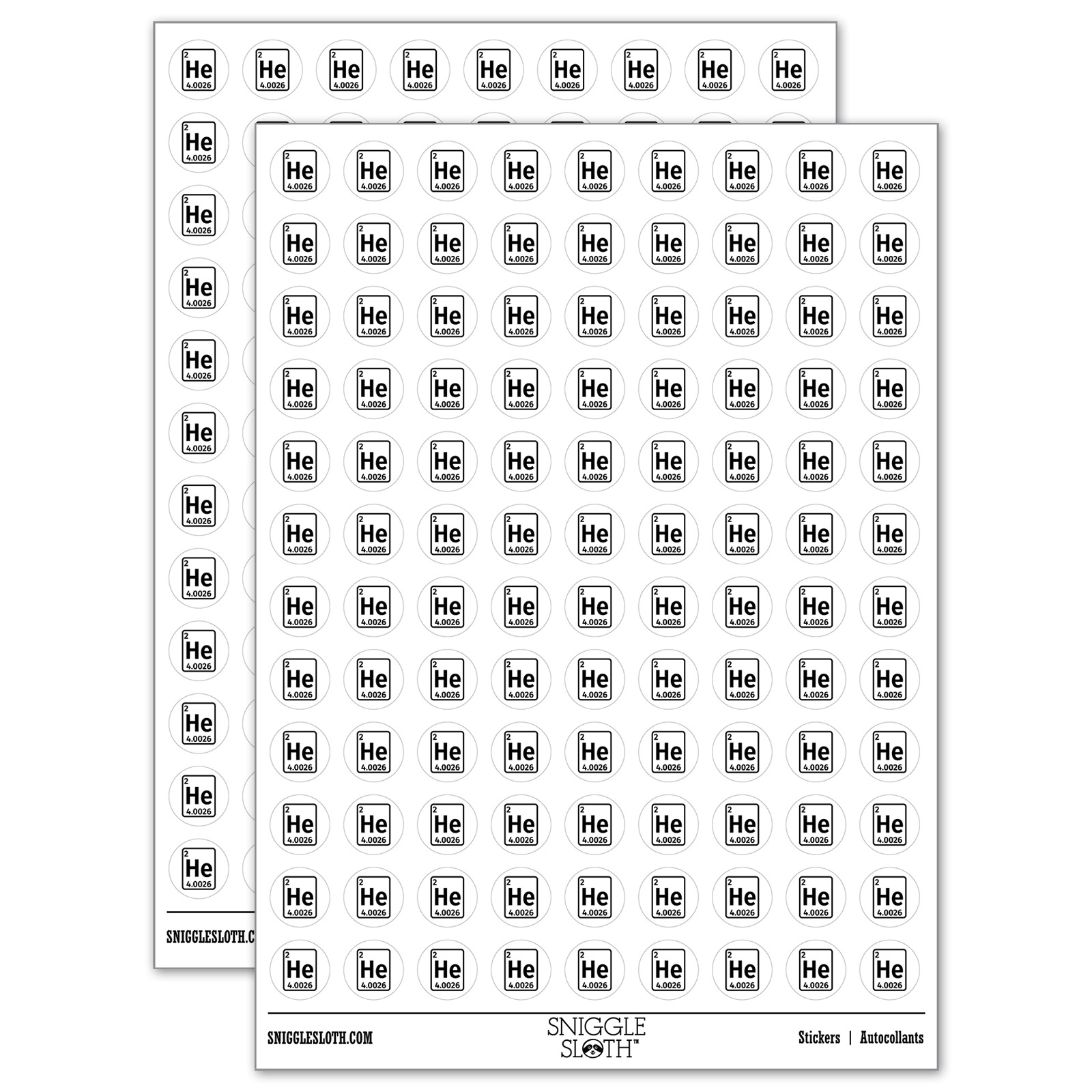 Helium Periodic Table of Elements Science Chemistry 200+ Round Stickers ...