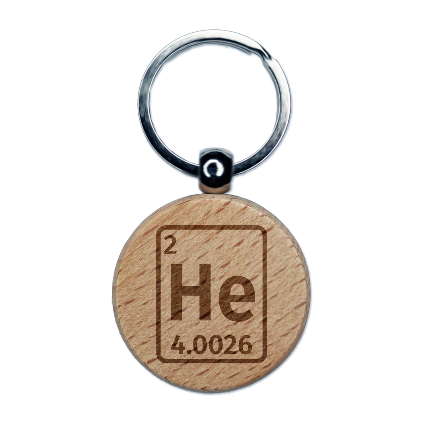 Helium Periodic Table of Elements Science Chemistry Round Keychain ...