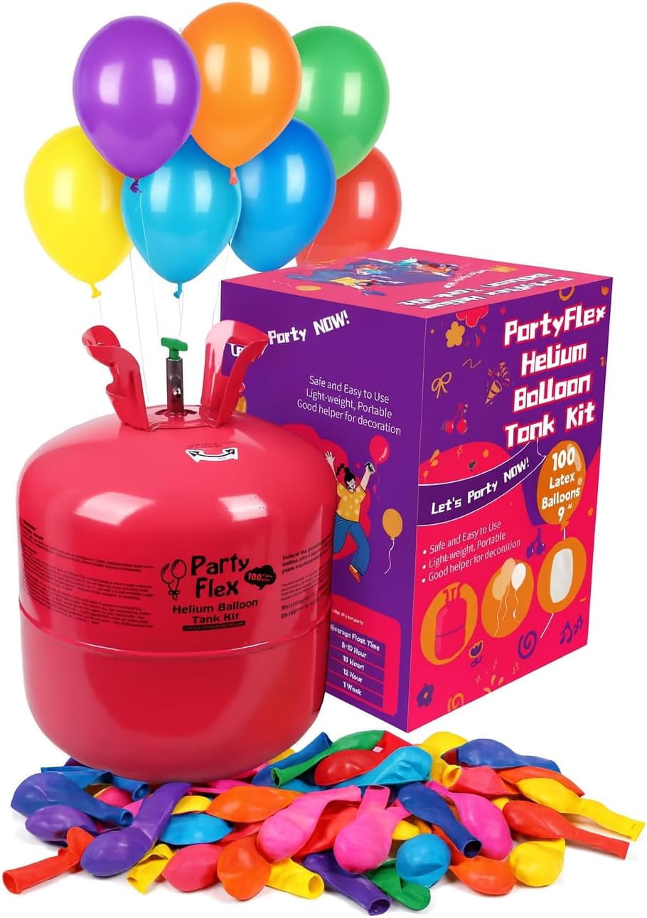 Helium Tank for Balloons – 22L Disposable Helium Balloon Tank Kit Fills ...