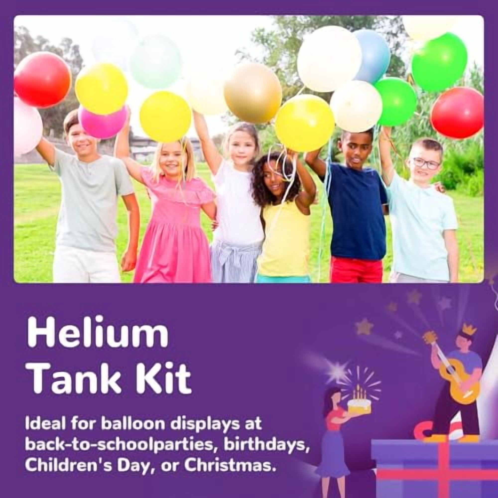 Helium Tank for Balloons at Home 7L Helium Balloon Pump Kit 30 Assorted ...
