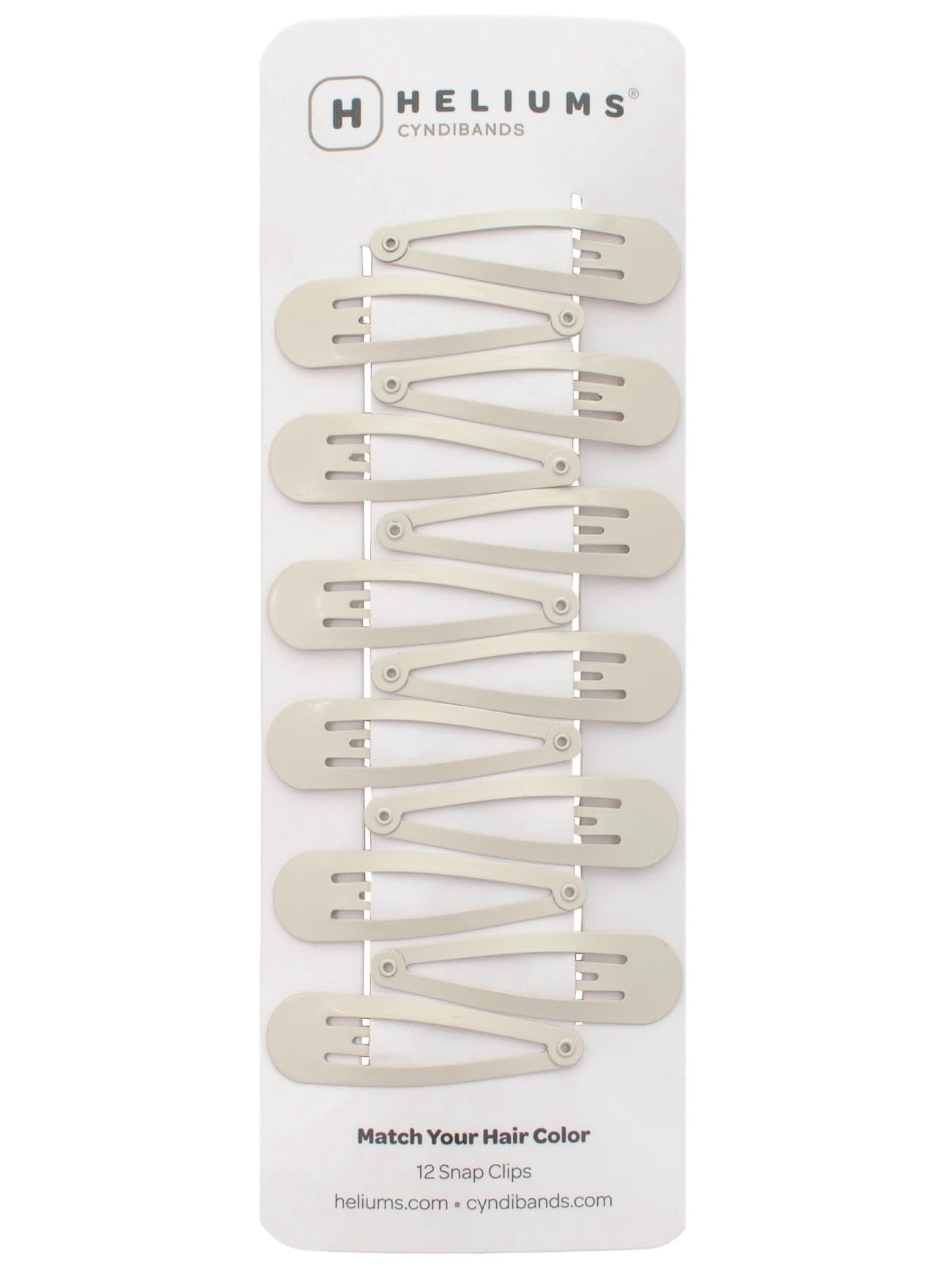 Heliums 2 Inch Snap Clips - Light Blonde Off White - 12 Count, Metal ...