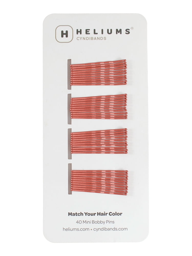 Heliums Mini Bobby Pins - Auburn - 40 Pack, 1.5 Inch Small Hair Pins ...