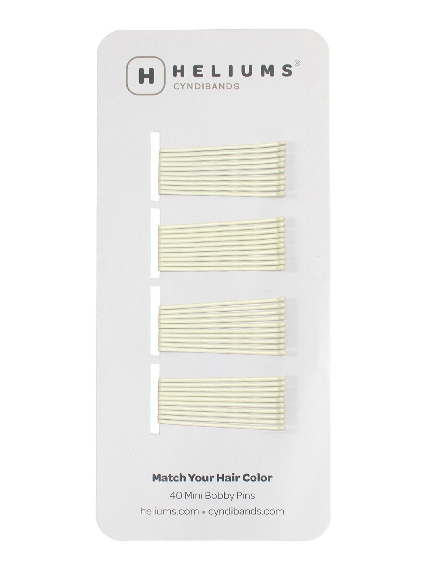 Heliums Mini Bobby Pins - White - 40 Pack, 1.5 Inch Small Hair Pins For ...