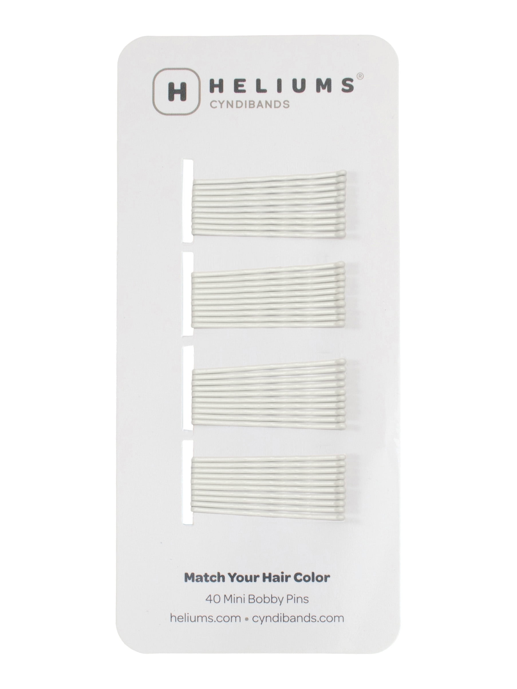 Heliums Mini Bobby Pins - White - 40 Pack, 1.5 Inch Small Hair Pins For ...