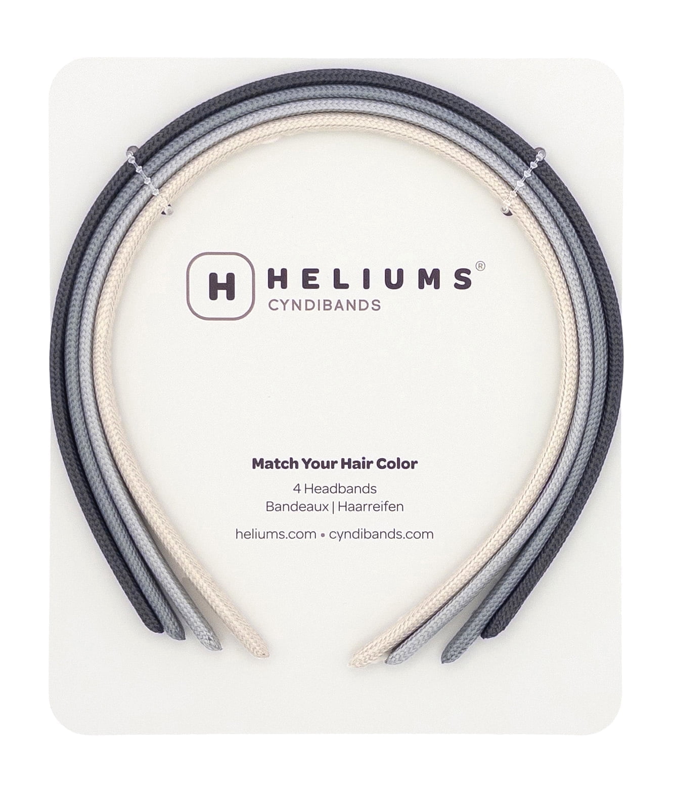 Heliums Thin Headbands - 8mm Skinny Headband for Women, 4 Count ...
