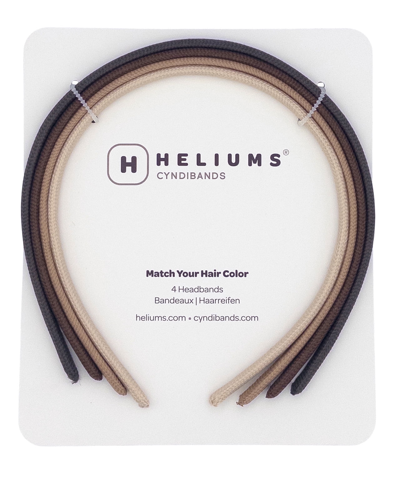 Heliums Thin Headbands For Women - 8mm Skinny Headband, 4 Count ...