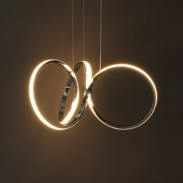 Baxter 23.5" 1-Light Modern Contemporary Aluminum Integrated LED Hoop ...