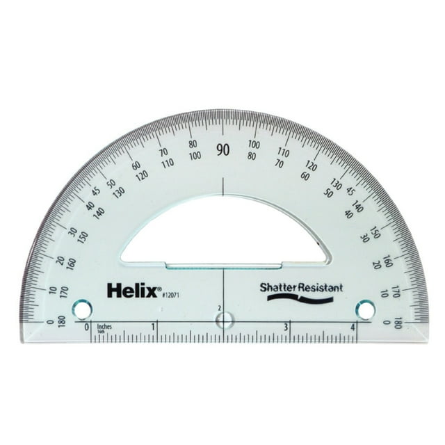 Helix Acrylic Protractor, Semi-Circle - Walmart.com