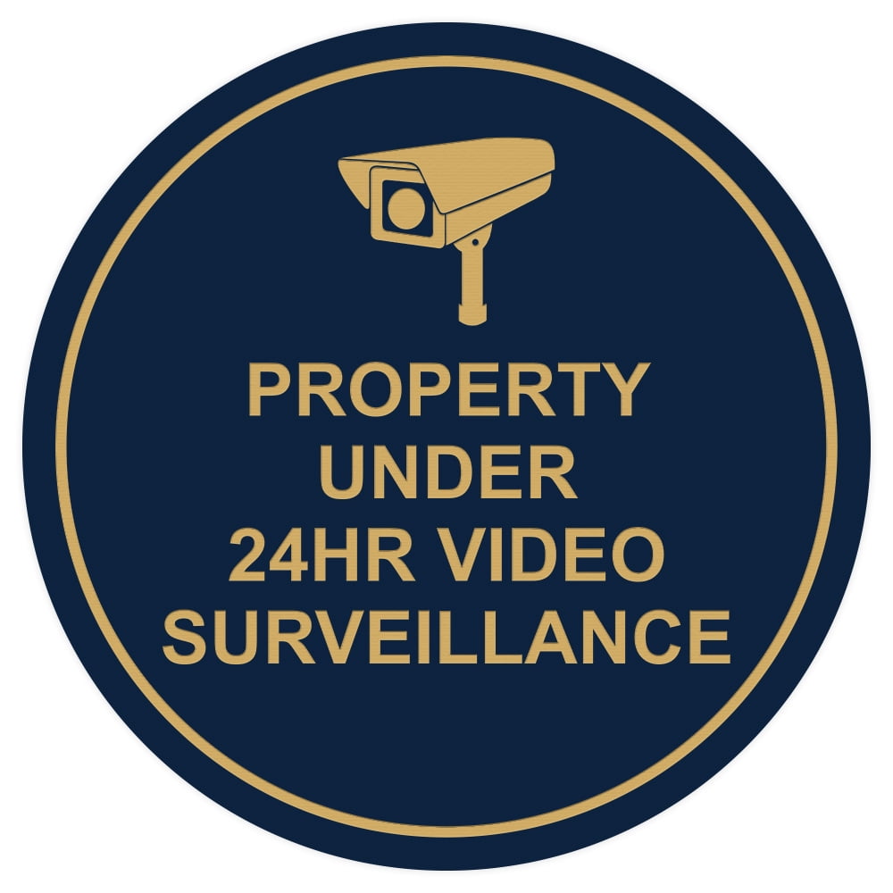 Helix Circle Property Under 24hr Video Surveillance Wall / Door Sign ...