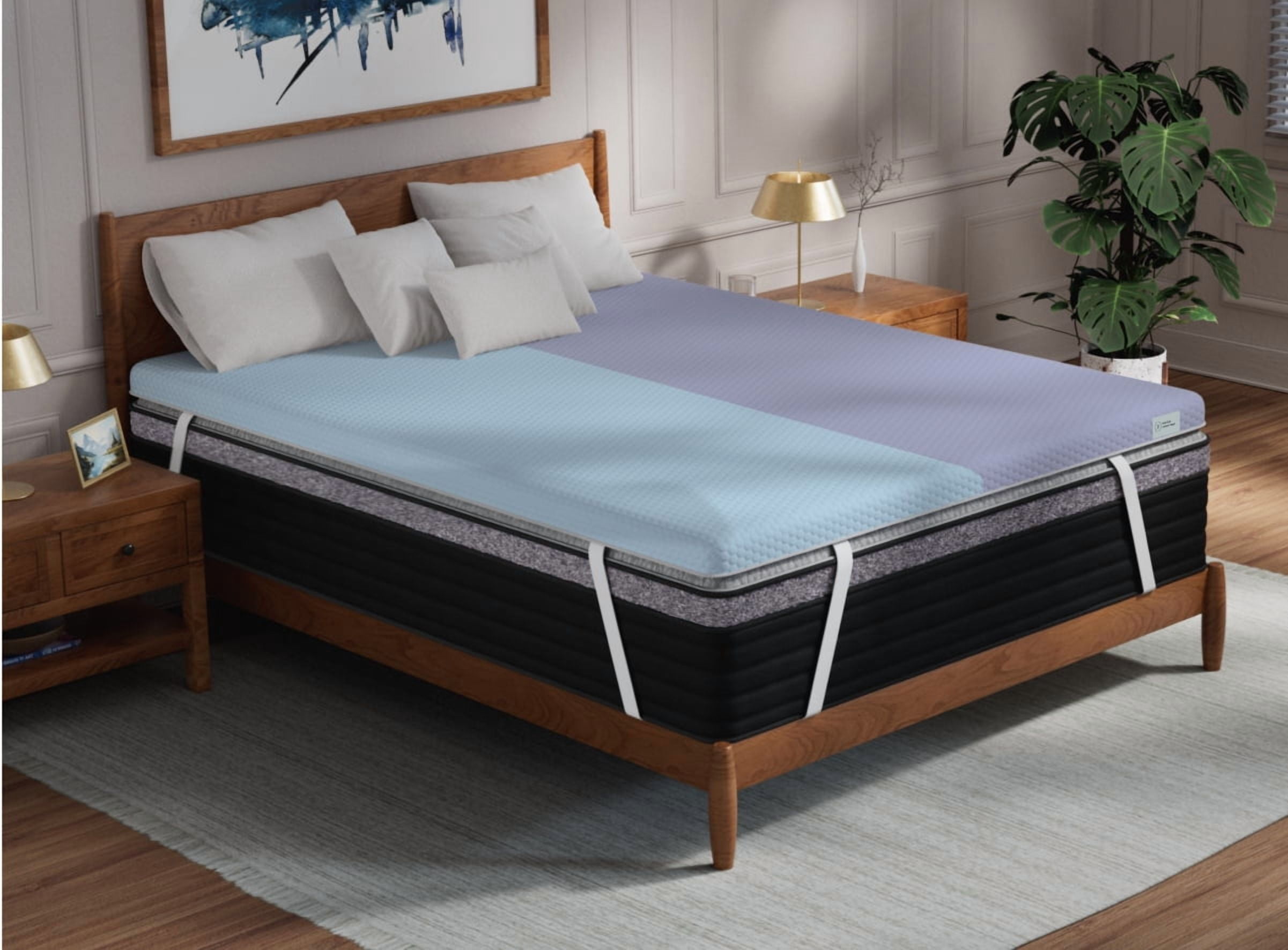 Helix Dual Comfort Mattress Topper with GlacioTex, Queen - Walmart.com