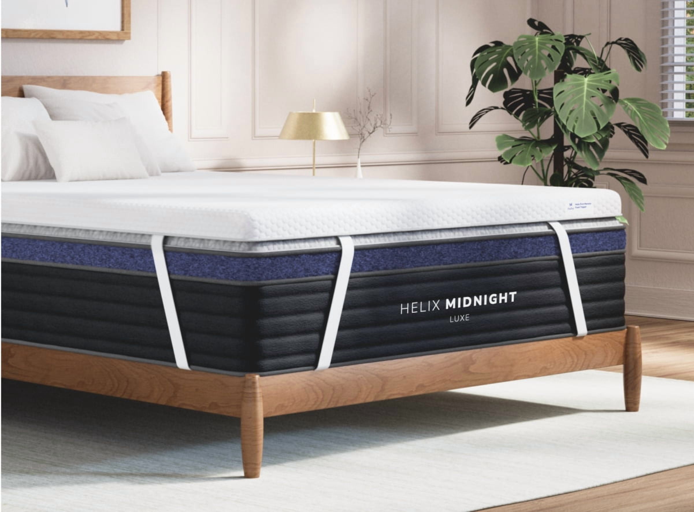 Helix Premium Memory Foam Mattress Topper with GlacioTex, Twin Firm ...