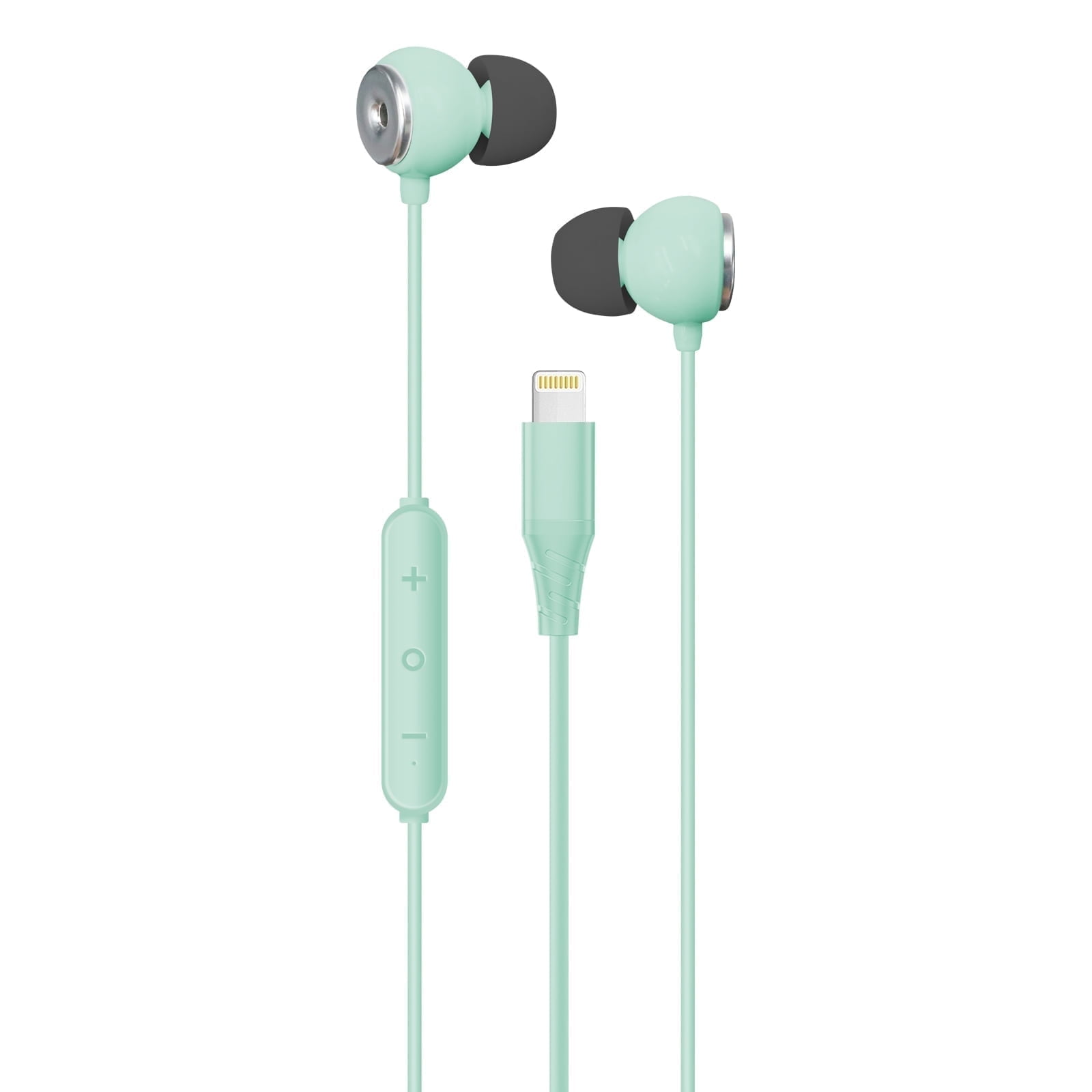 Helix Lightning Earbuds, Green Wired Headphones, iPhone Compatible ...