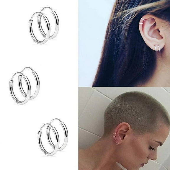 925 Sterling Silver Huggie Hoop Earrings Small Hoop Earrings for Women ...