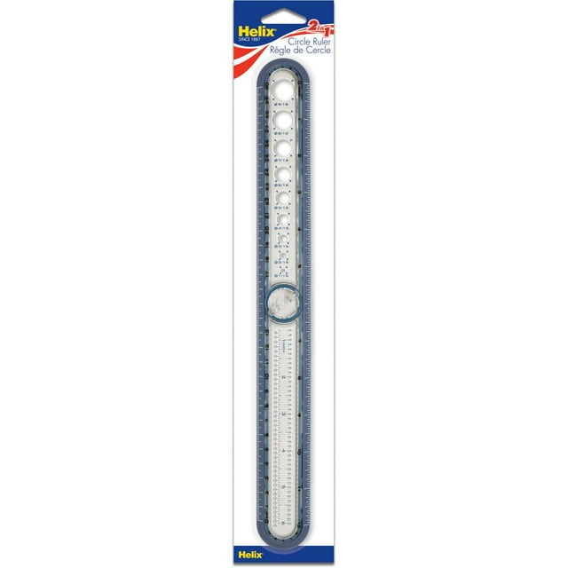 Helix Ruler - 30cm / 12" Graduations - Imperial, Metric Measuring ...