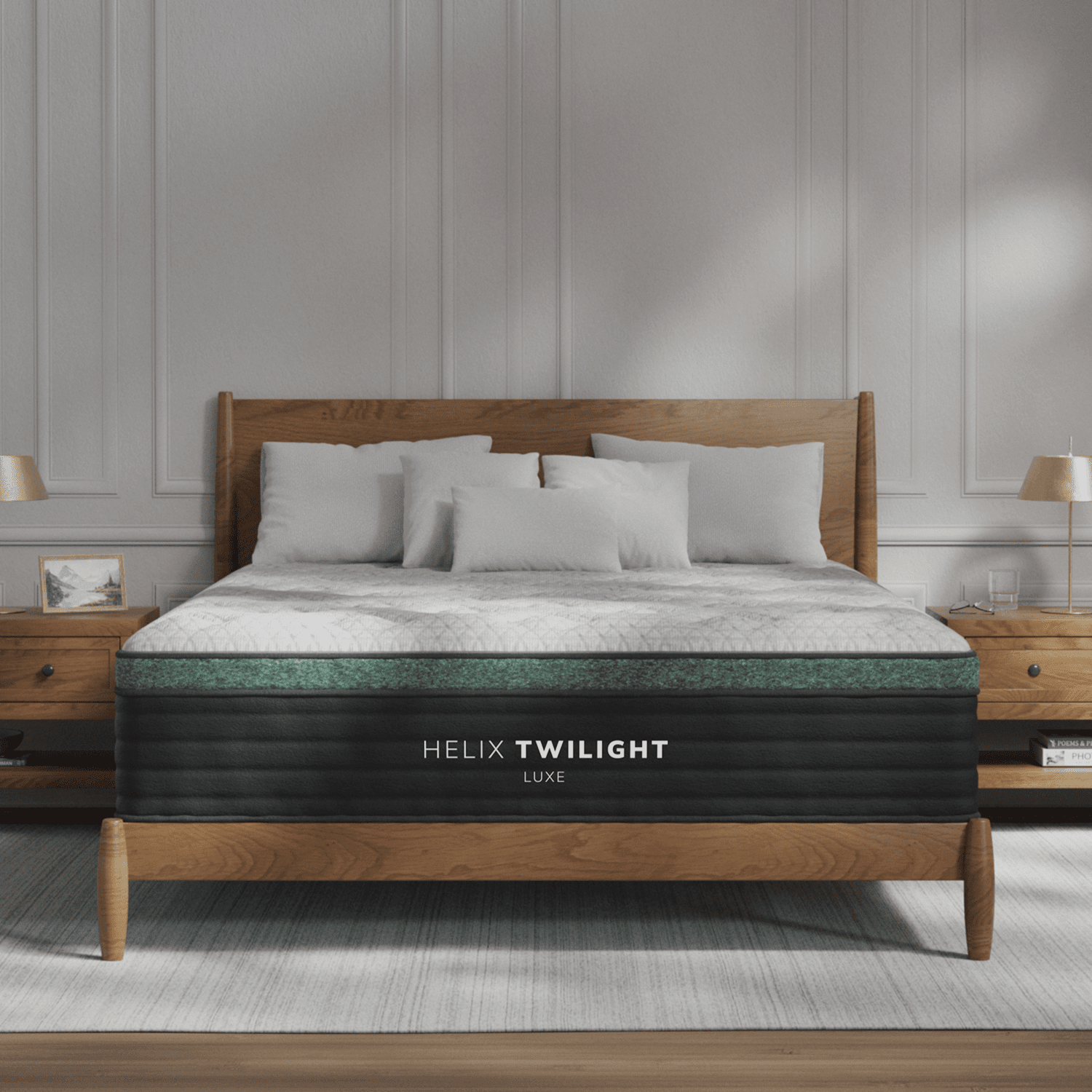 Helix Twilight Luxe with GlacioTex Cooling Firm Mattress, Queen ...