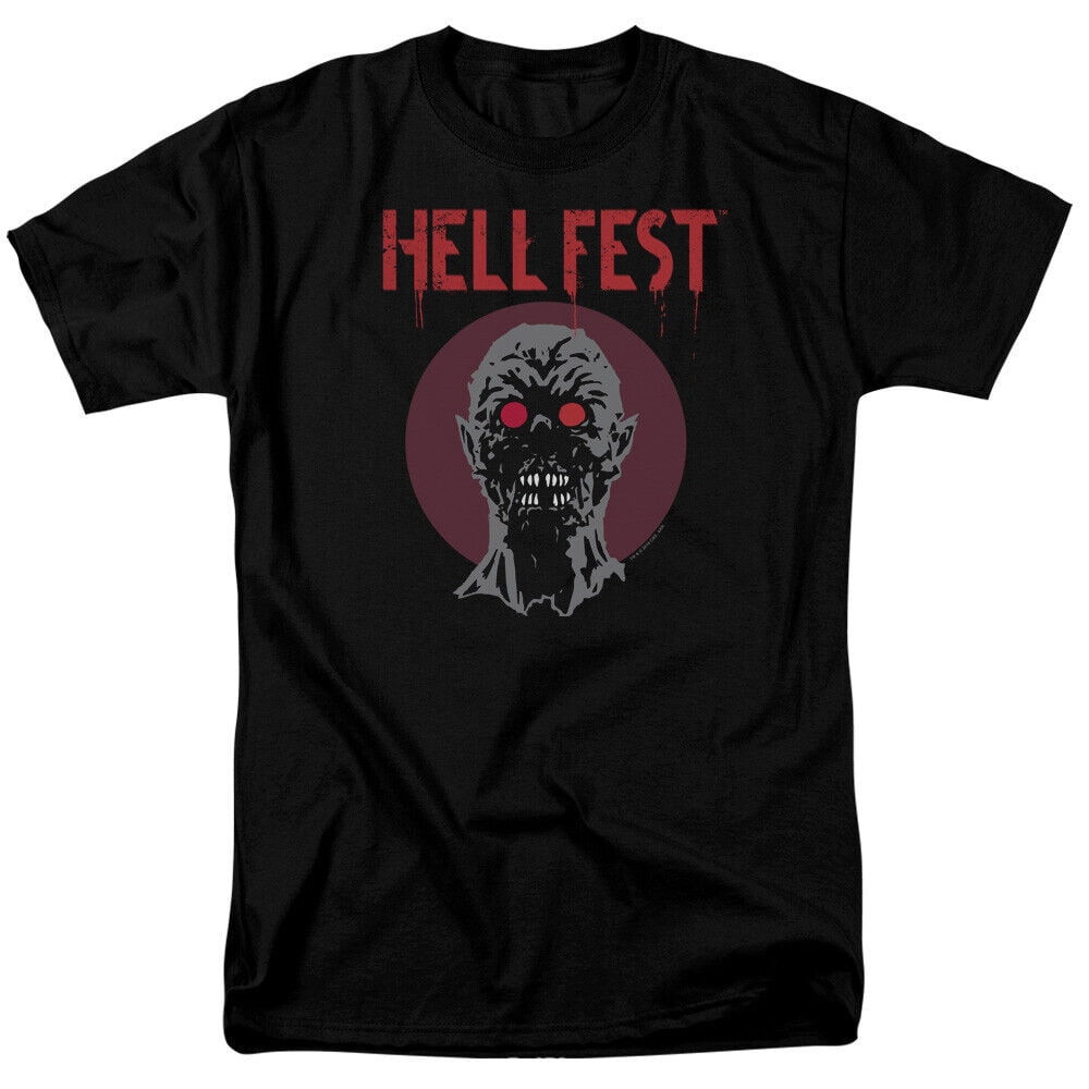 Hell Fest T-Shirt Zombie Logo Black Tee - Walmart.com