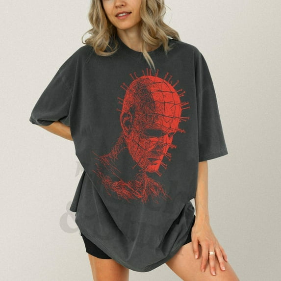 Hell Movie T-Shirt, Unsiex 80s Horror Film Gothic Tee, Pin Head Grunge ...