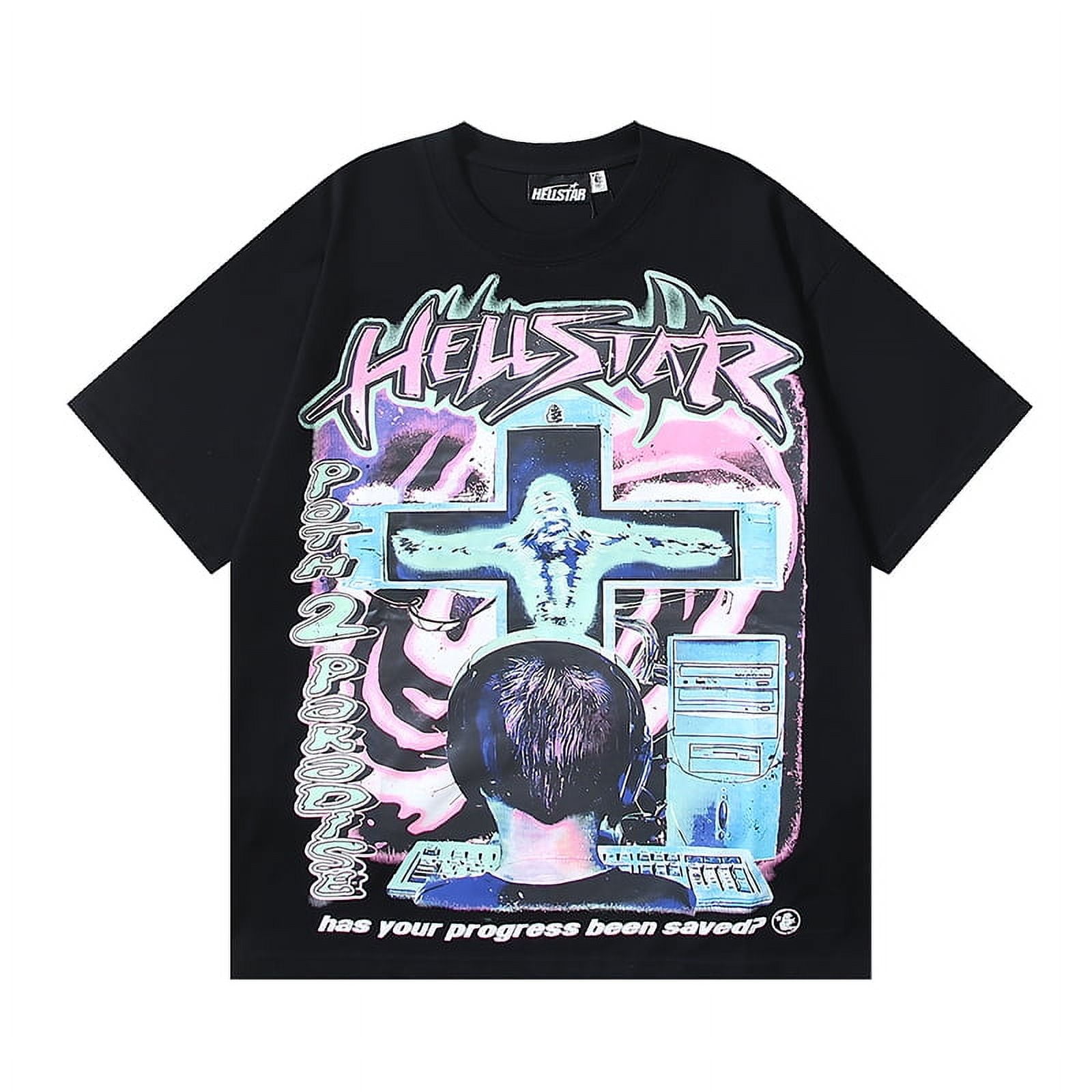 Hell Studios Star Shirt with NFC Function Men's and Women's Shirt Angel Cross Jesus Faith Paired ...