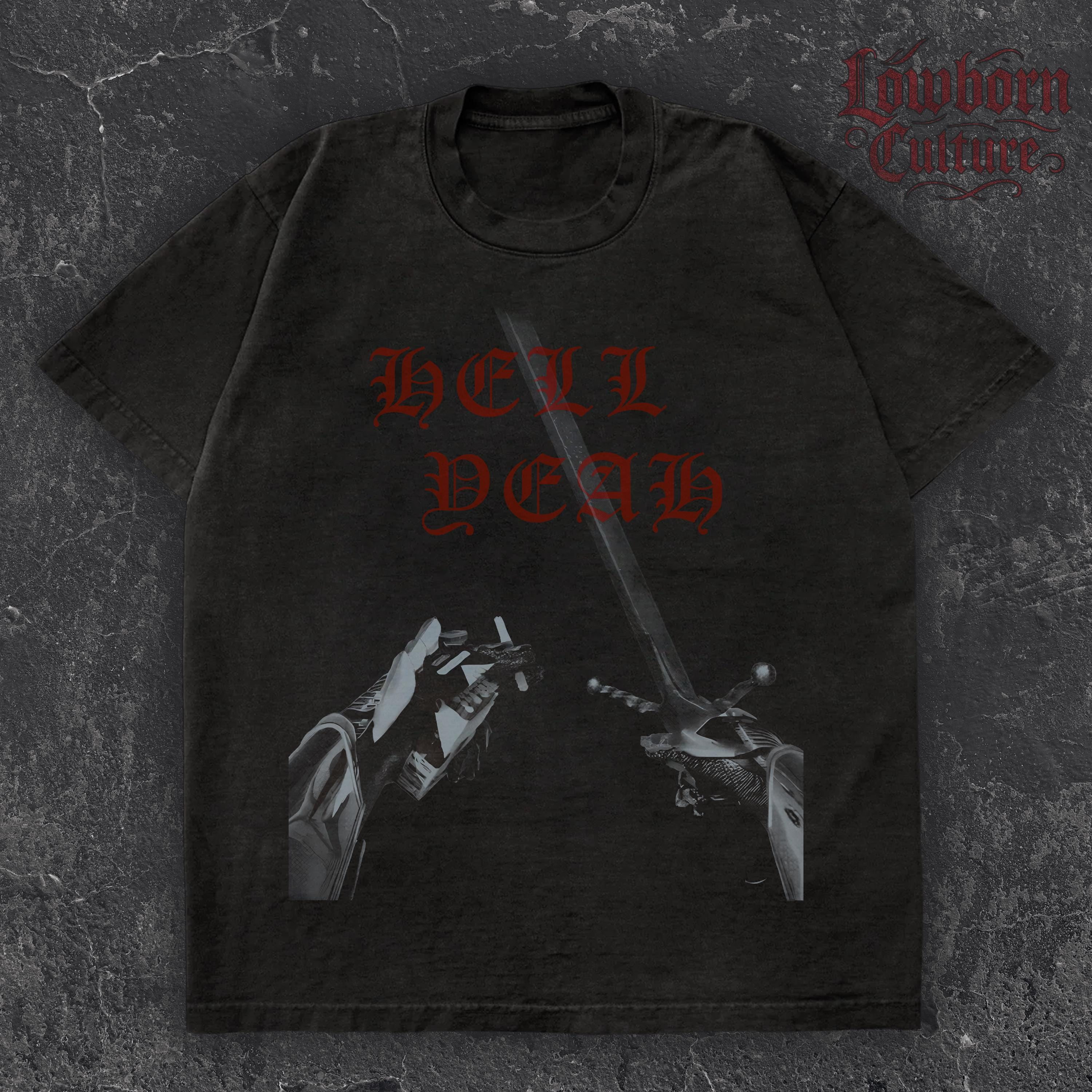 Hell Yeah Knight Meme Shirt: Edgy Gothic Streetwear - Walmart.com