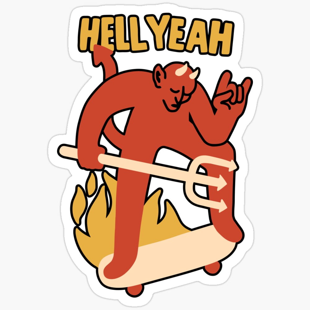 Hell Yeah Sticker Phone Decal Water Bottle Stickers Car Decals, Laptop ...