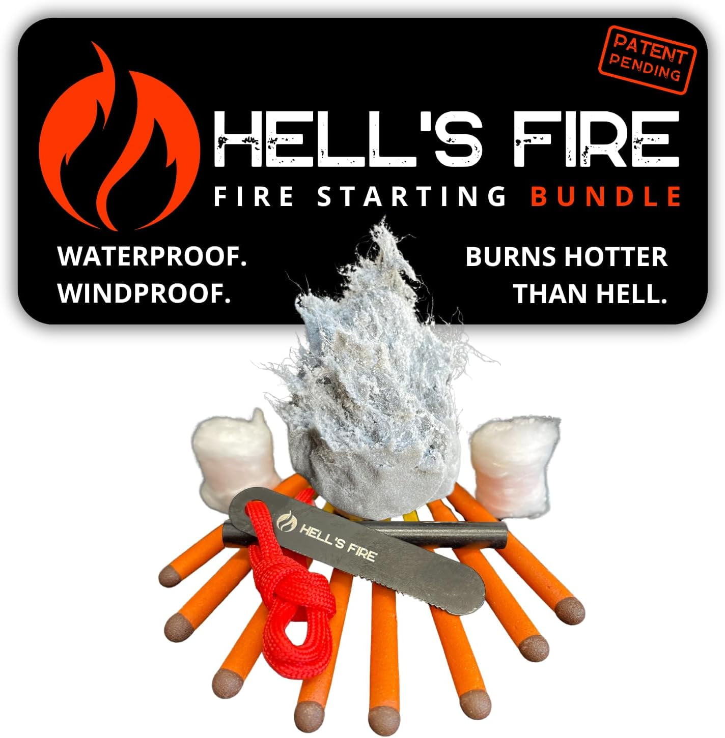 Hell's Fire - Fire Starting Bundle | Kit Includes Hell’s Fire Clay, 3 ...