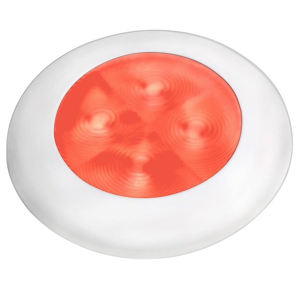 Hella Marine Red LED Round Courtesy Lamp - White Bezel - 24V - Walmart.com