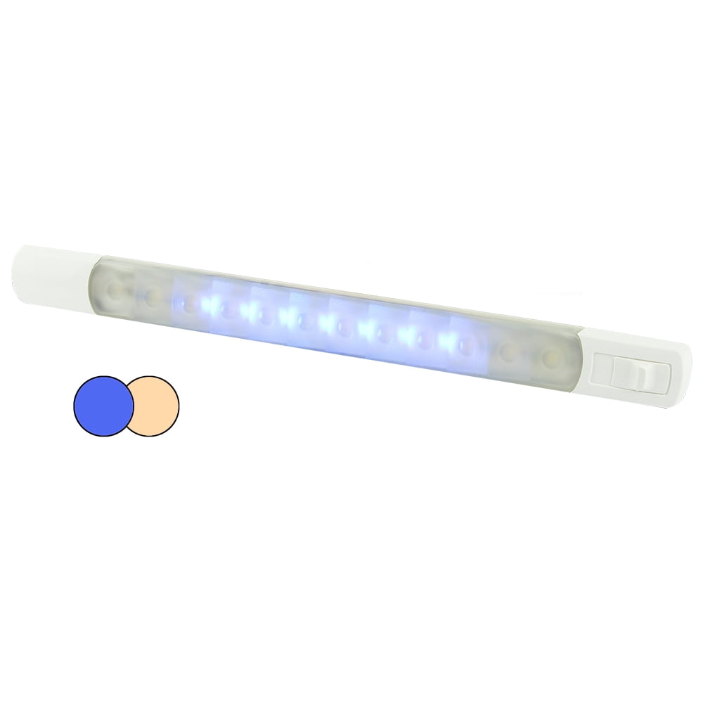 Hella Marine Surface Strip Light w/Switch - Warm White/Blue LEDs ...