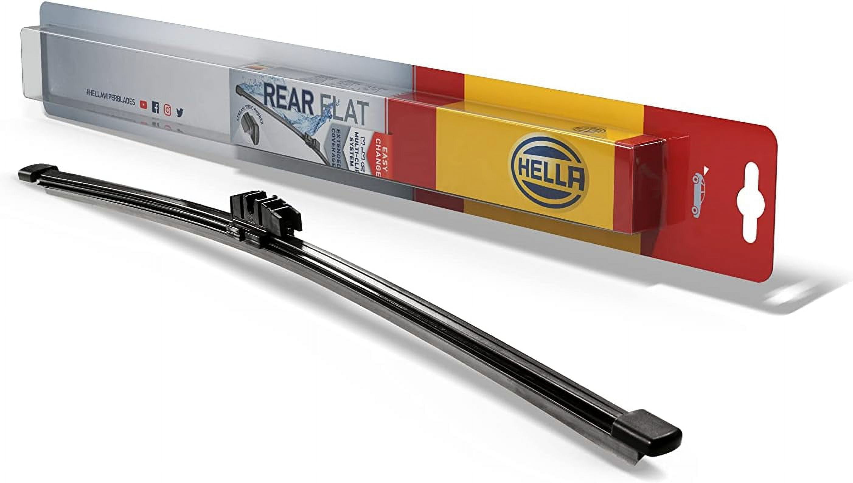 Hella OE Quality 13 inch All Seasons Graphite-Coated Rubber Rear Flat ...