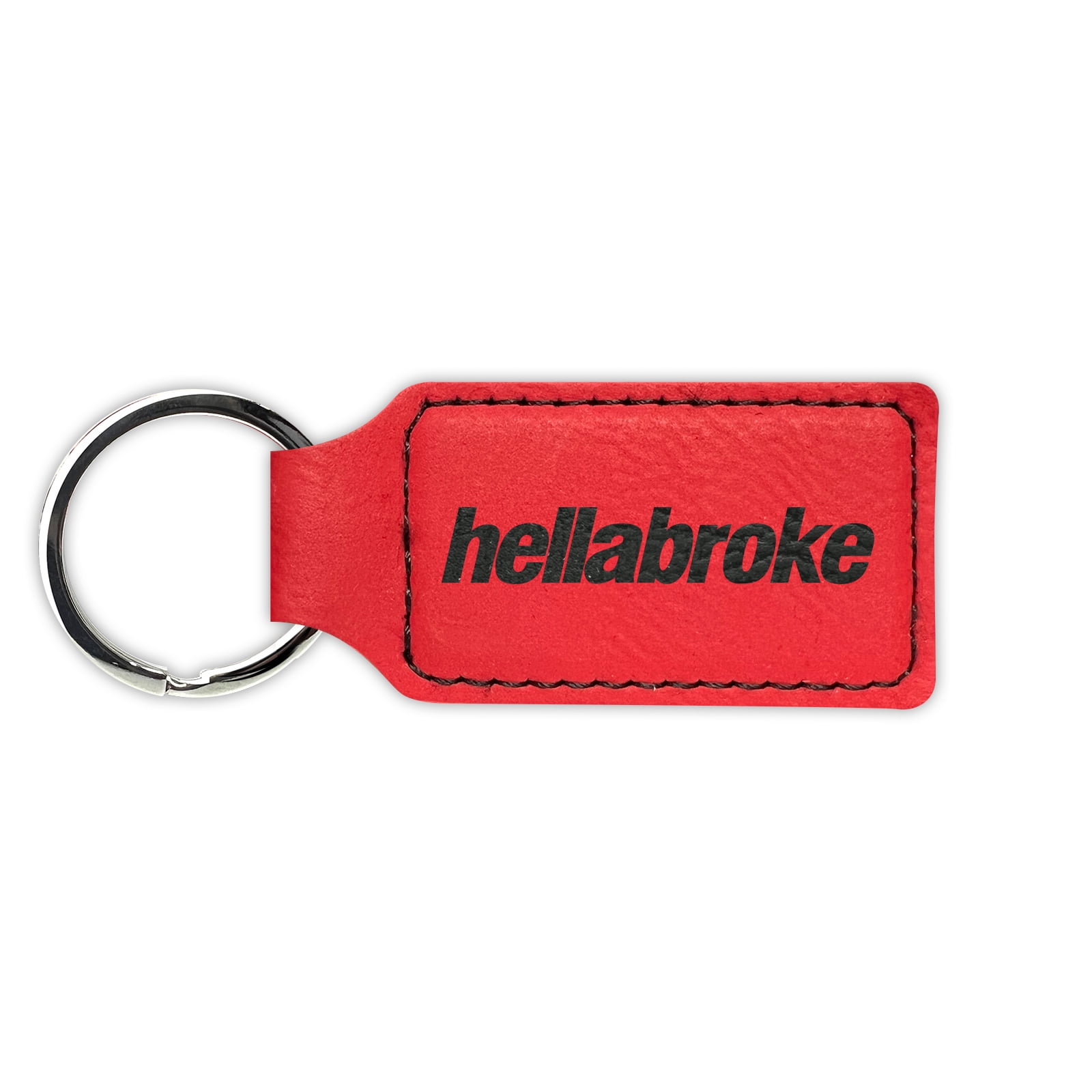 Hellabroke Keychain Leatherette Rectangle - Laser Engraved - Many ...