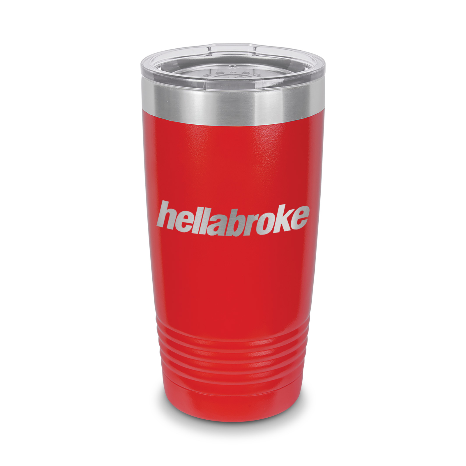 Hellabroke Tumbler 20 oz - Laser Engraved w/ Clear Lid - Stainless ...