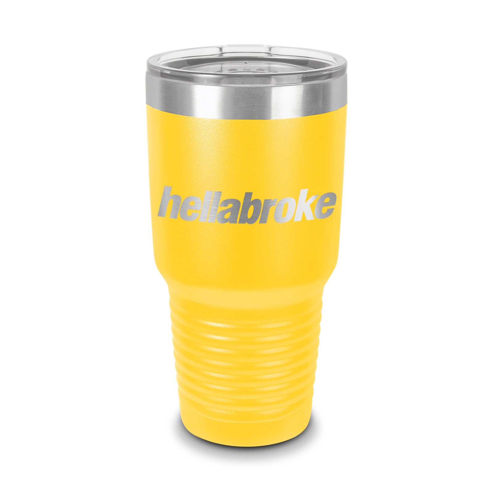 Hellabroke Tumbler 30 oz - Laser Engraved w/ Clear Lid - Stainless ...