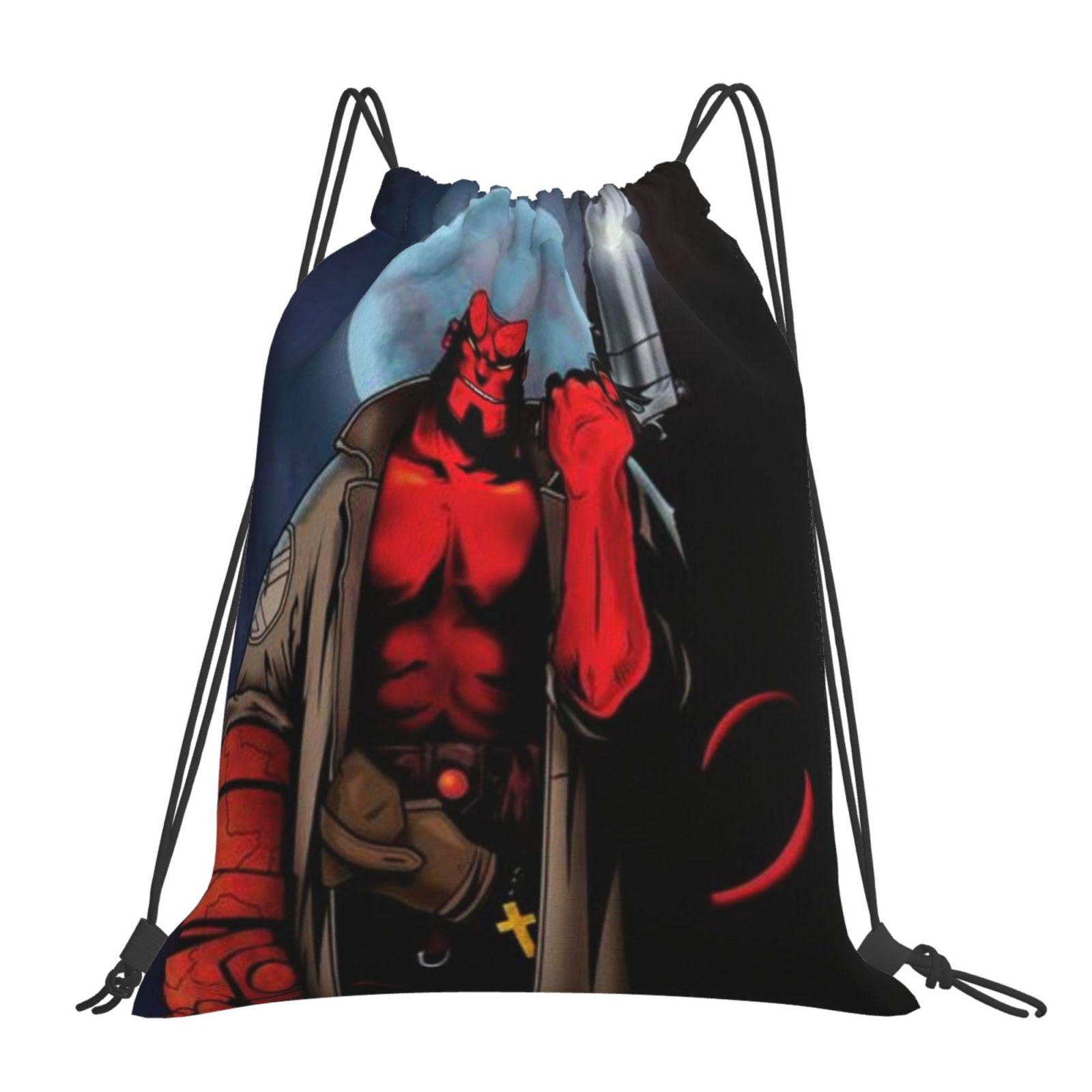 Hellboy Drawstring Backpack Sport Gym Bag For Yoga Swimming Gymsack ...