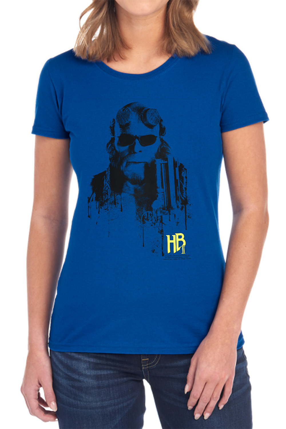 Hellboy Ii: The Golden Army Splatter Gun Women's T Shirt, Royal, Small ...