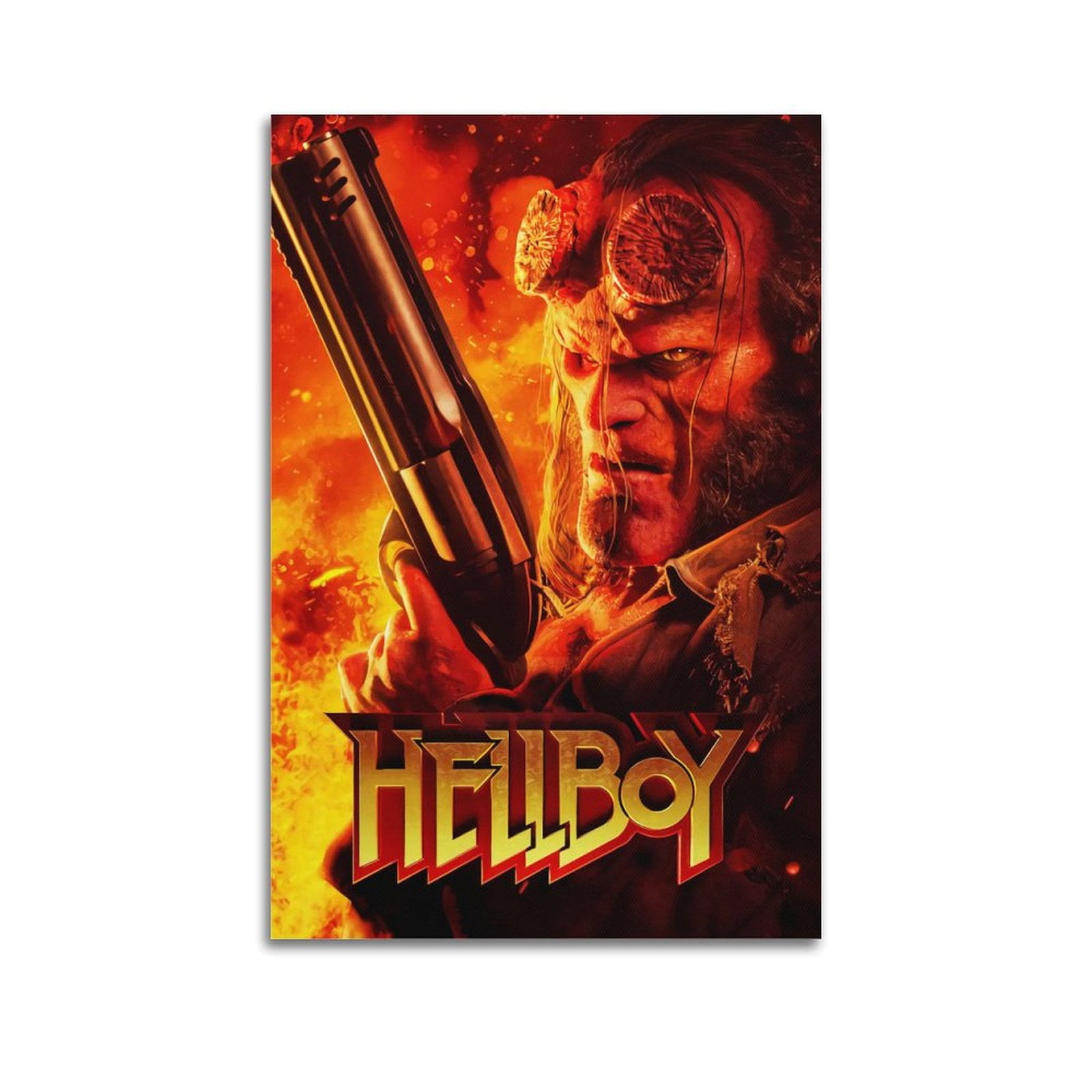 Hellboy Poster Wall Art Canvas Aesthetic Music And Movies Decorative ...