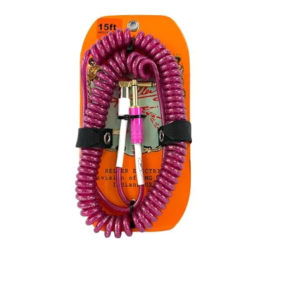 Heller Electric Coiled Guitar Cable, 15ft, Electric Guitar & Bass ...