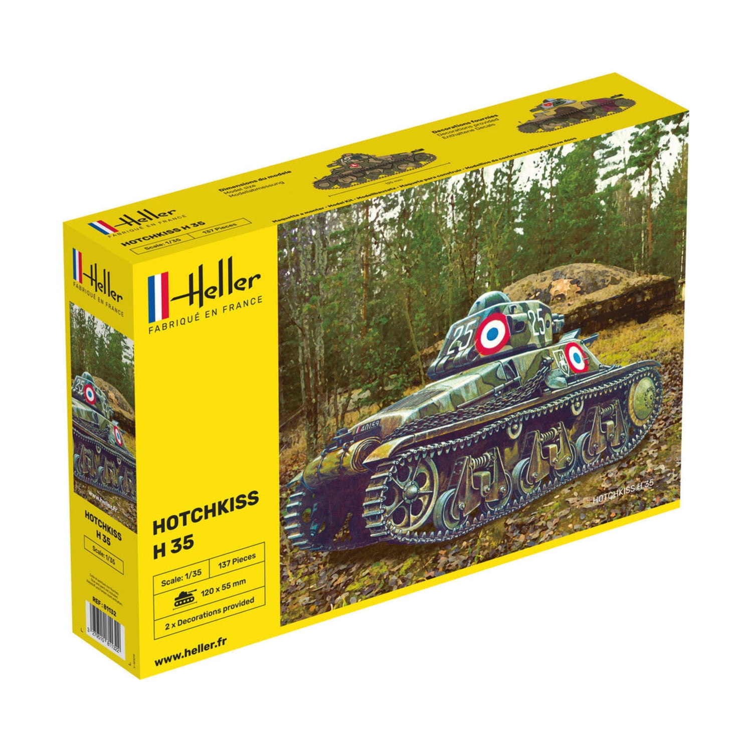 Heller Models Hotchkiss H 35 New - Walmart.com