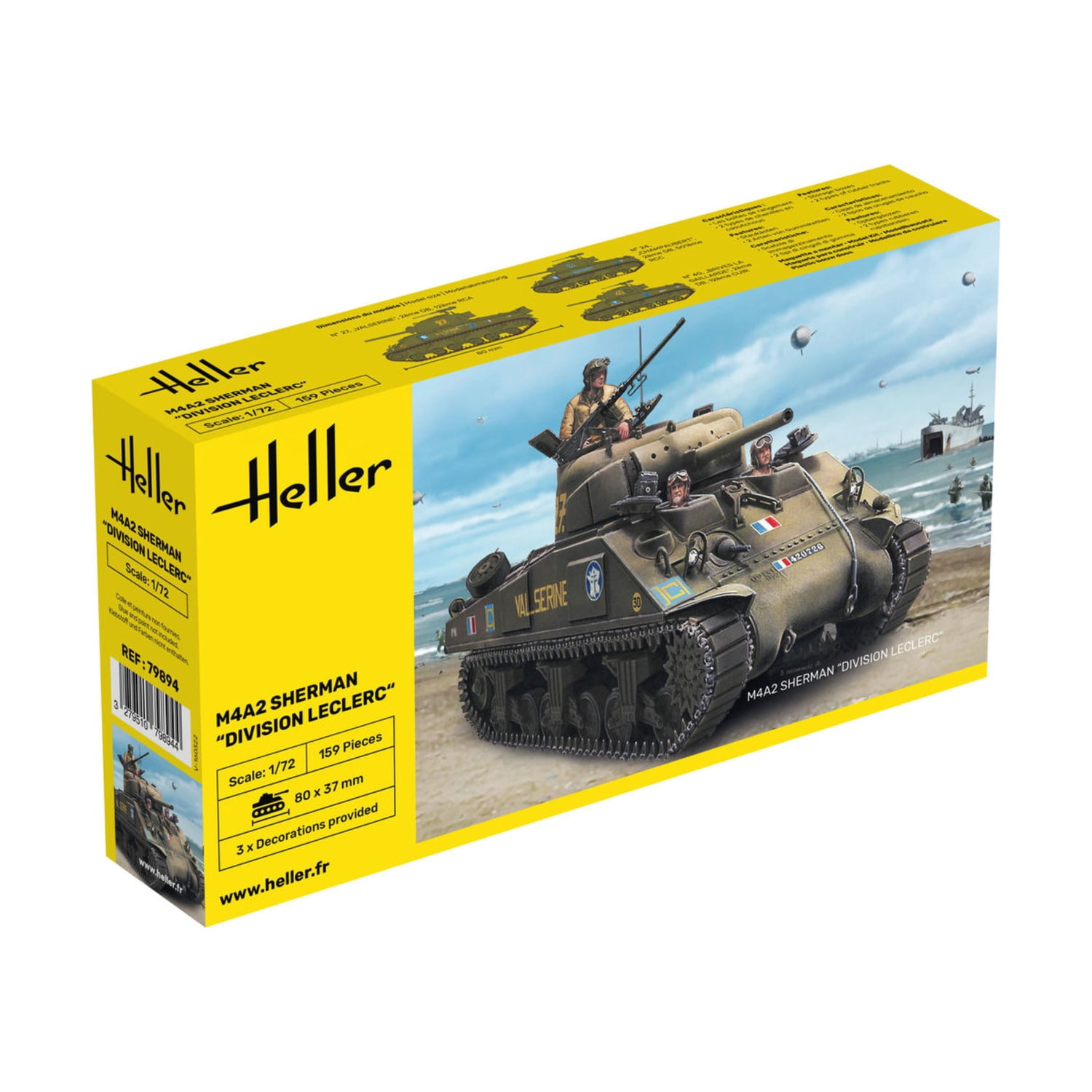 Heller Models M4A2 Sherman Division Leclerc New - Walmart.com