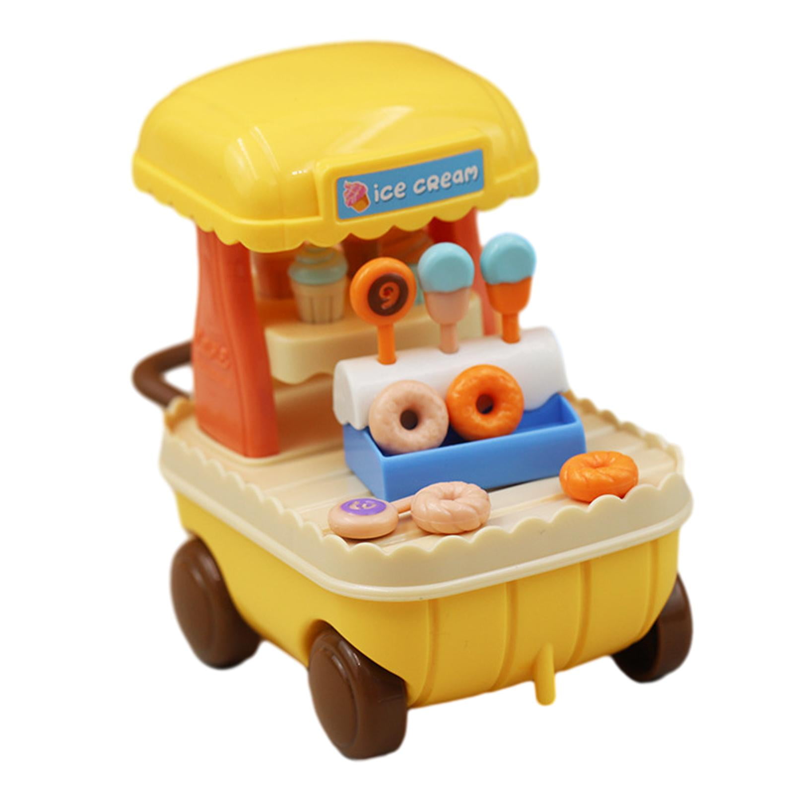 Hellery 1/12 Scale Miniature Dessert Cart Pretend Play Scenery Supplies ...