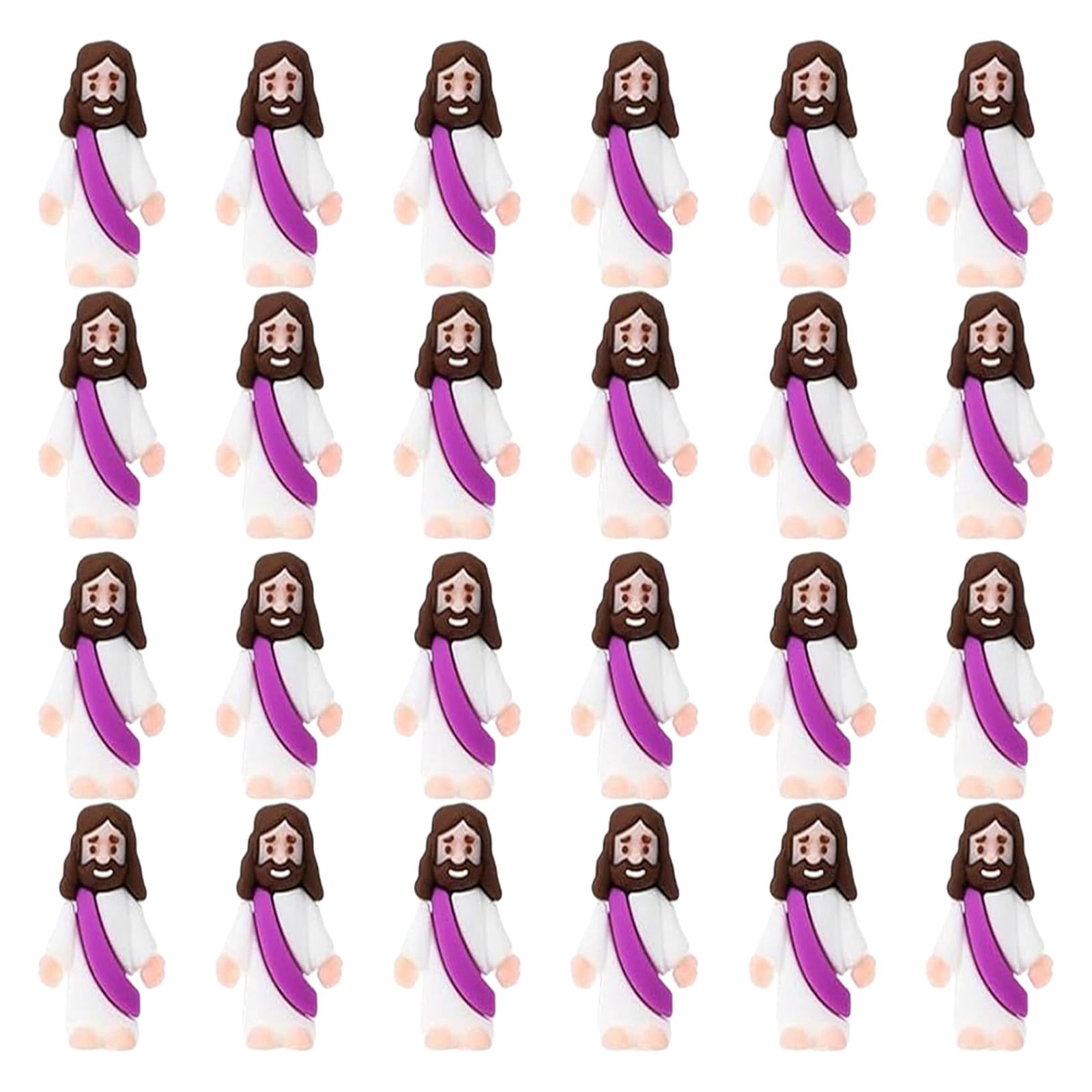 Hellery 24 Pieces Mini Jesus Figurines Easter Decorations Holy Statue ...