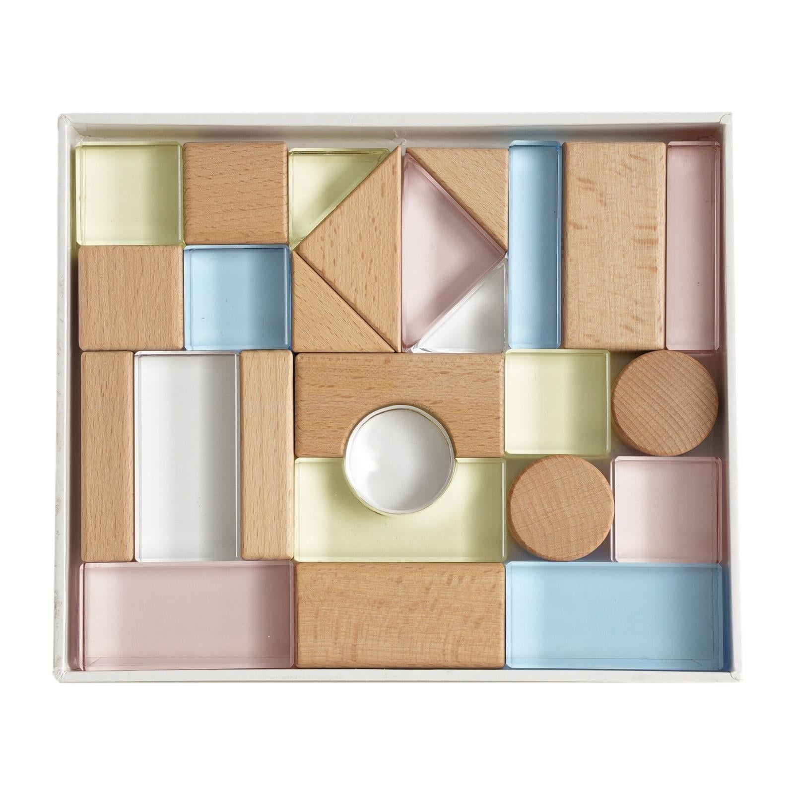 Hellery 26Pcs Acrylic s Acrylic Geometry Block Motor Activity Smooth ...