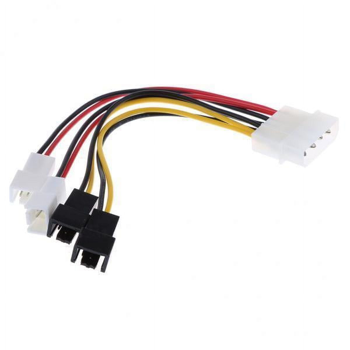 Hellery 2x12V Cooling Fan 4Pin to 4x3pin Convert Connector Extension ...