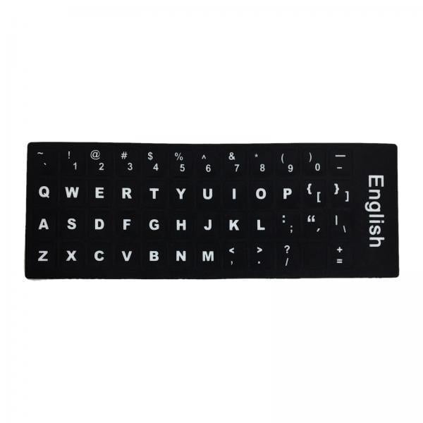 Hellery 2xKeyboard Letters Stickers, Laptop Keyboard Stickers, Black ...