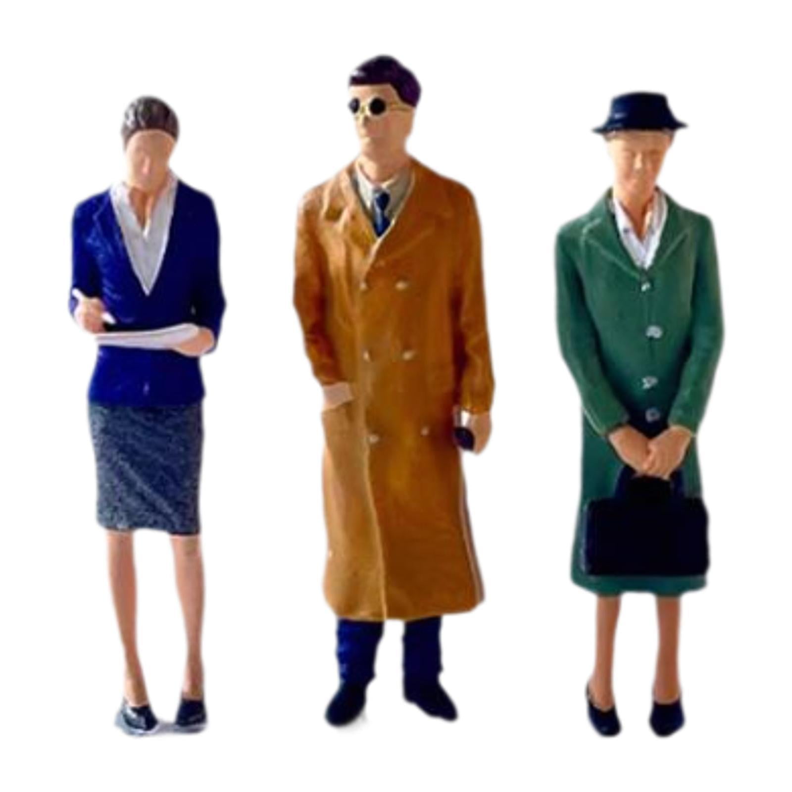 Hellery 3 Pieces 1/64 People Figures Miniature Diorama Figures ...