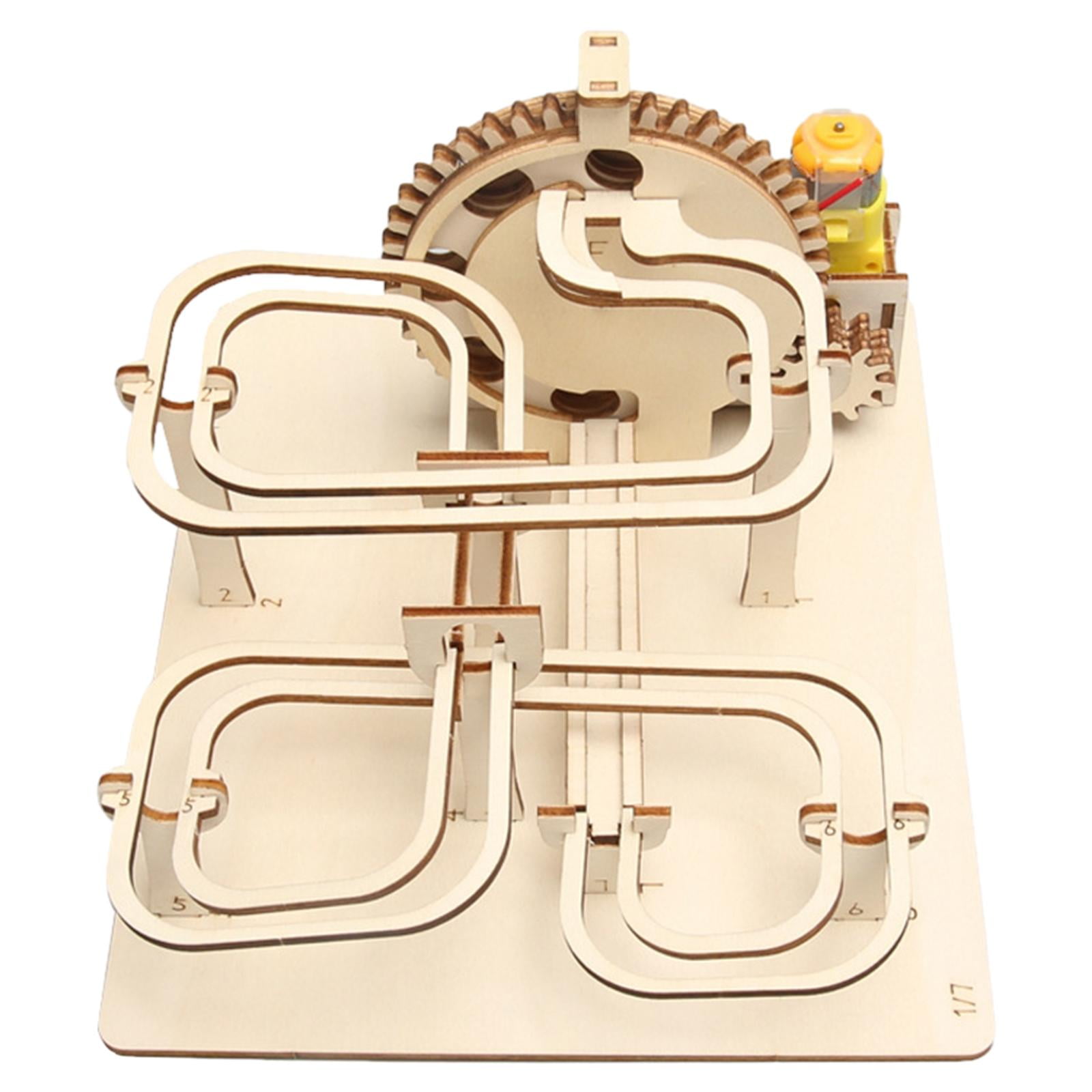Hellery 3D Wooden Puzzle Marble Run Model Building Kits Adults Craft ...