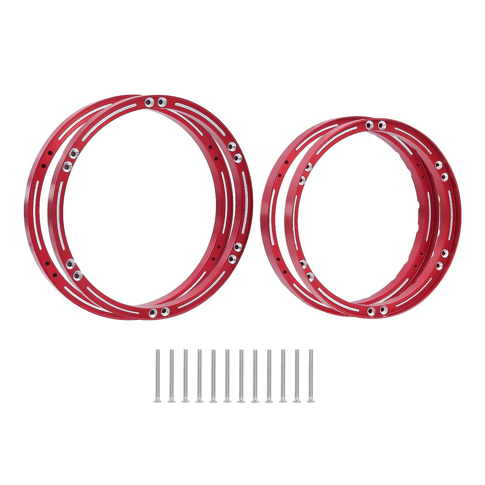 Hellery 4 Pieces Front Rear Wheel Hub Rings Set, Wheel Reinforcement ...