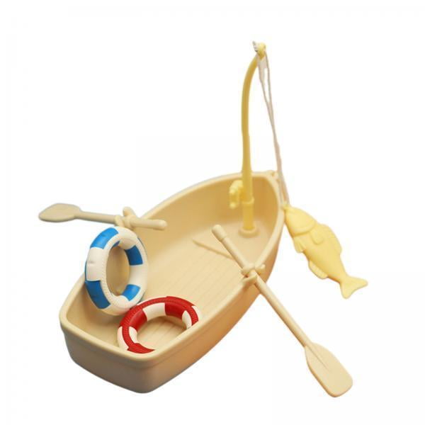 Hellery 4xMiniature Fishing Boat Model Mini Boats Model for Photo Props ...