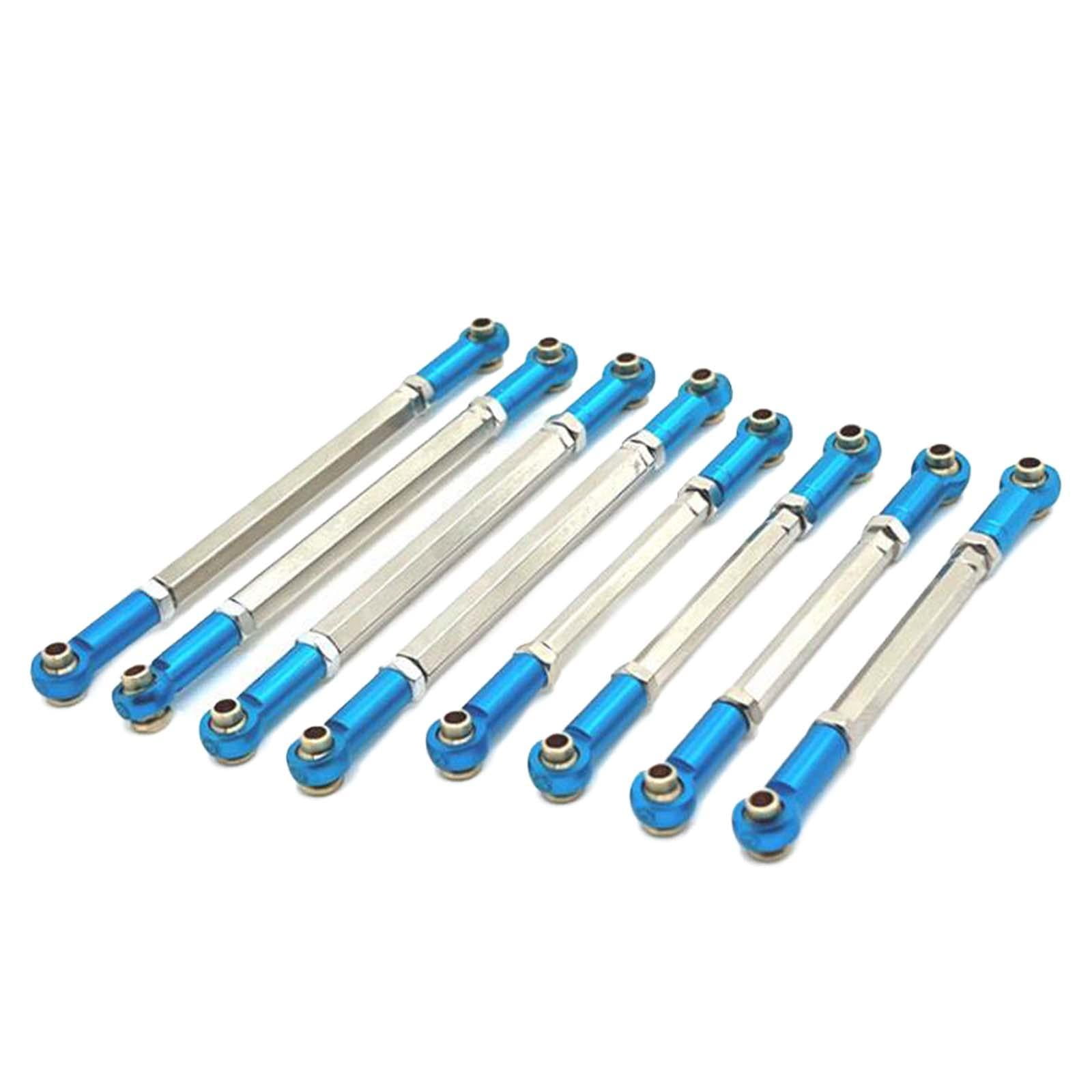 Hellery 8 Pieces Chassis Linkage RC Chassis Link Rod Replacement RC ...