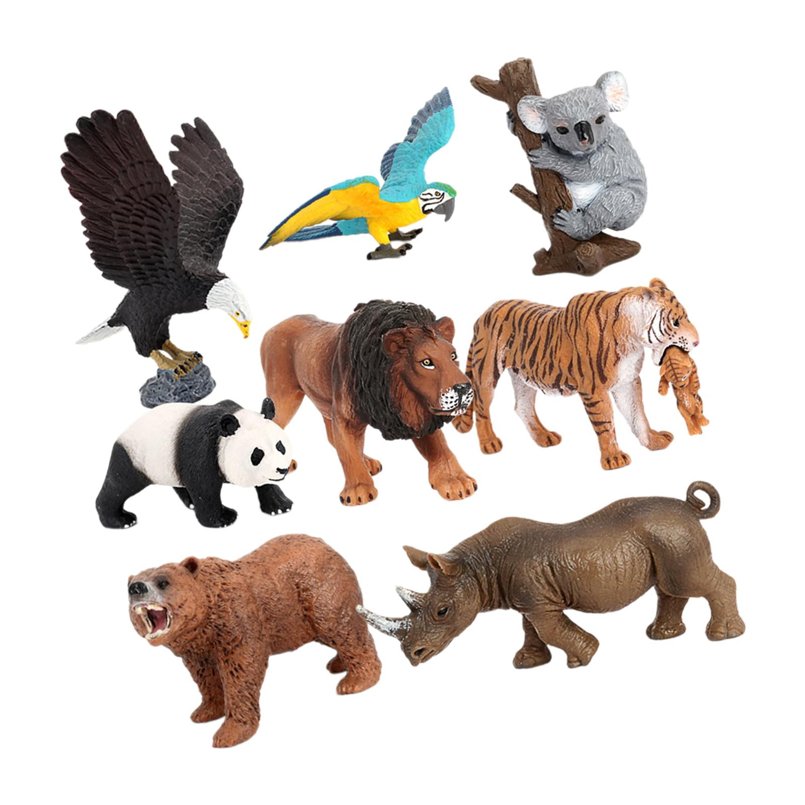 Hellery Animal Model Figure Playset Jungle Animals Practical Preschool ...
